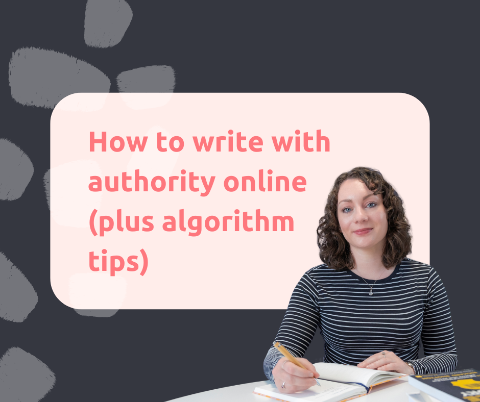 Tips: writing with authority online and nailing algorithms